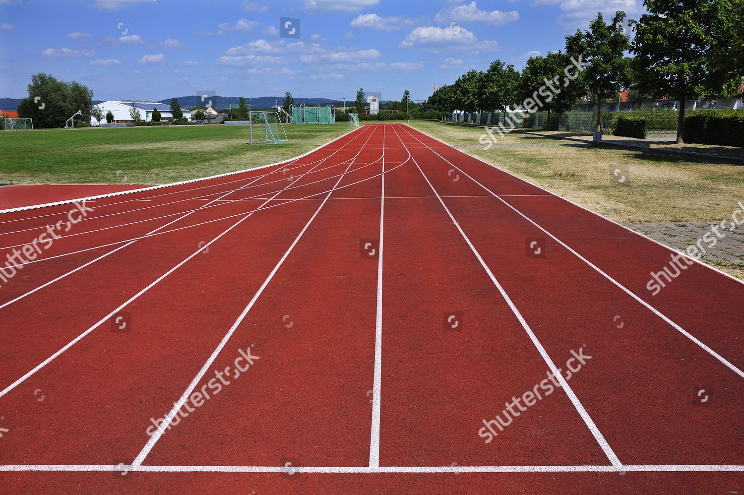 100metre Running Track Sports Field Editorial Stock Photo - Stock Image ...