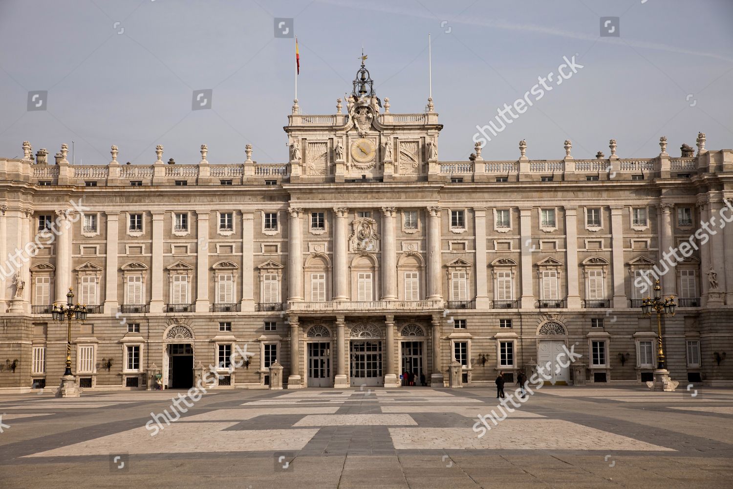 Palacio Real Royal Palace Plaza De Editorial Stock Photo - Stock Image ...