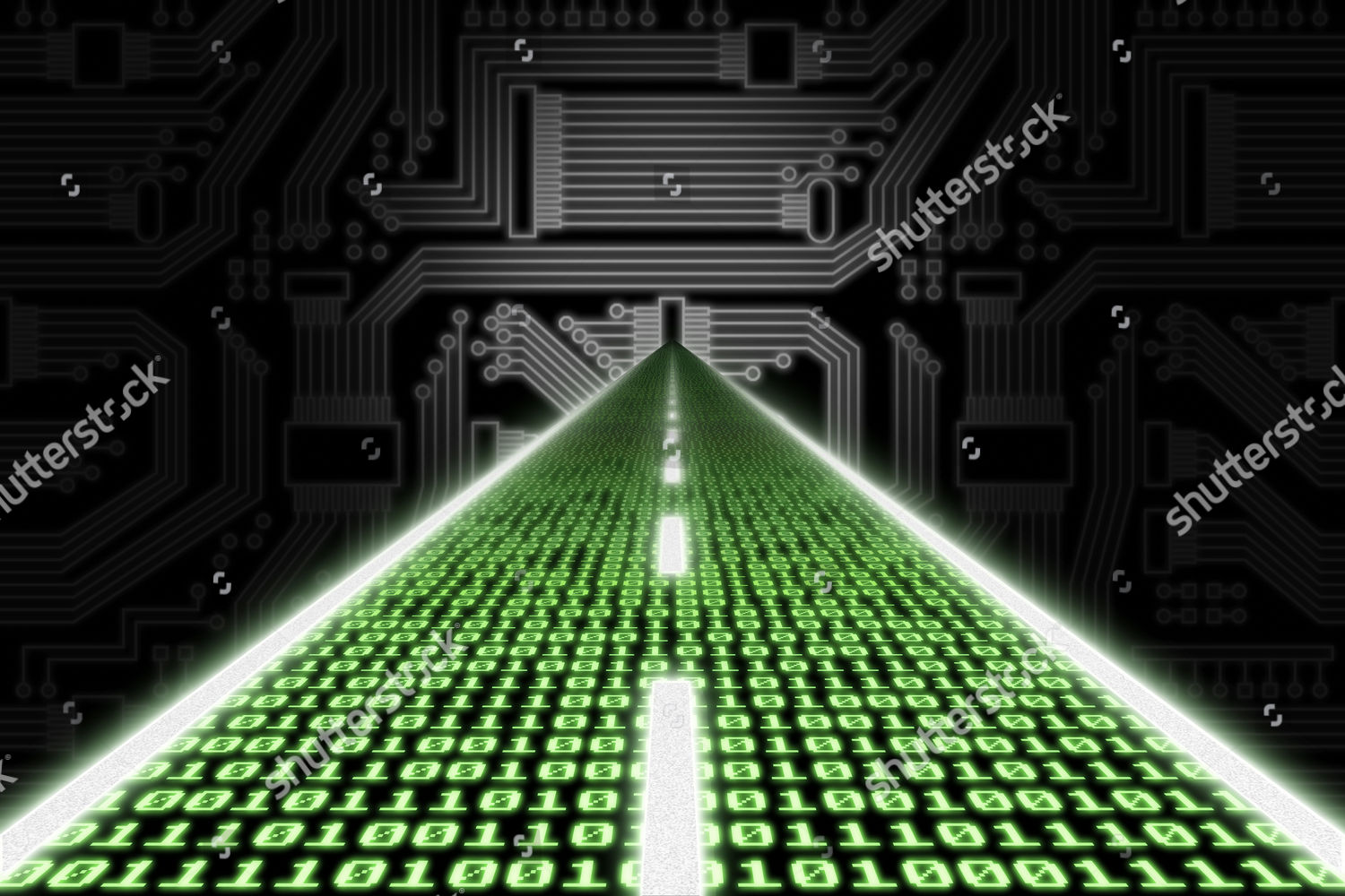 Road Made Binary Code Leading Towards Editorial Stock Photo - Stock ...