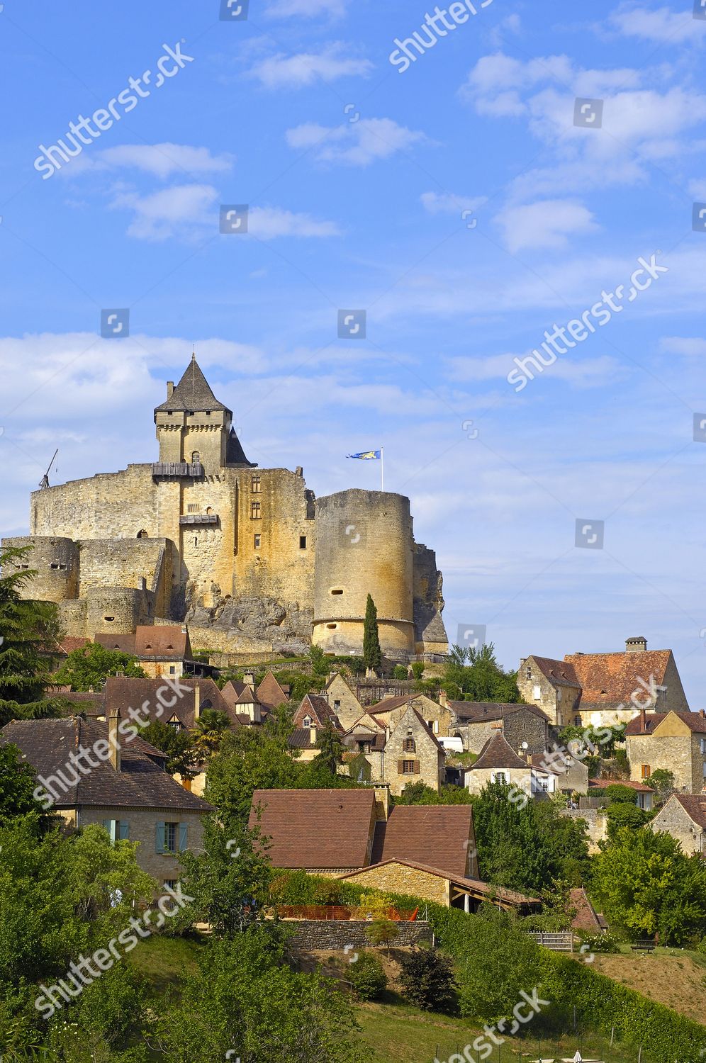 Townscape Castelnaud Castle De Castelnaud Editorial Stock Photo - Stock ...