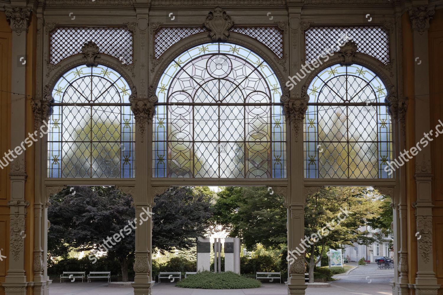 Historical Glass Window New Colonnade Editorial Stock Photo - Stock ...