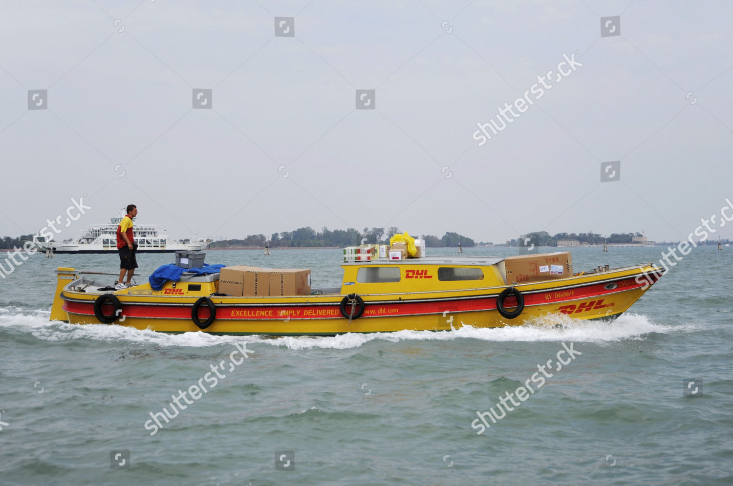 Dhl Packet Vessel Delivering Parcels Editorial Stock Photo - Stock ...