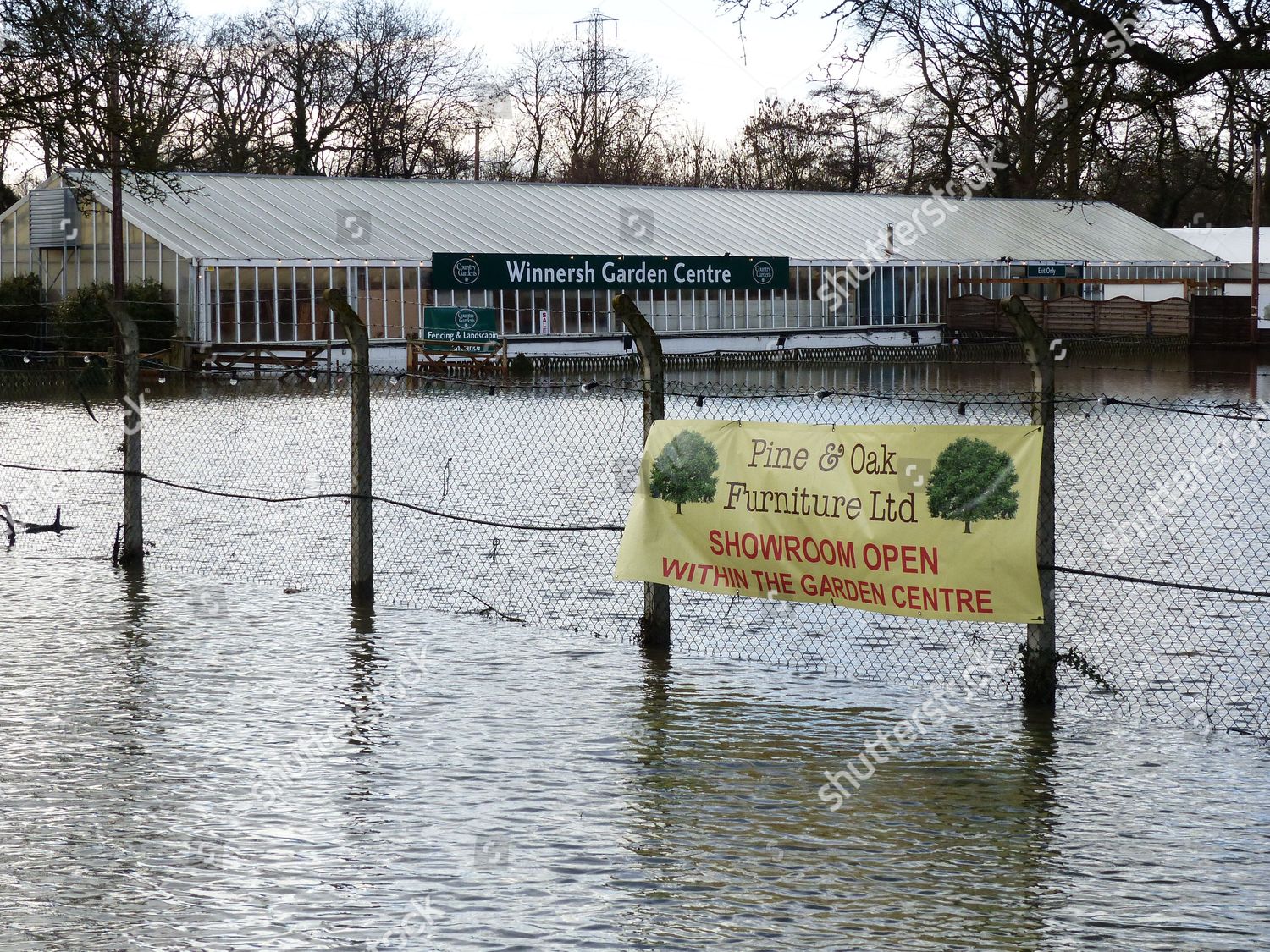 Flooded Winnersh Garden Centre Editorial Stock Photo - Stock Image ...