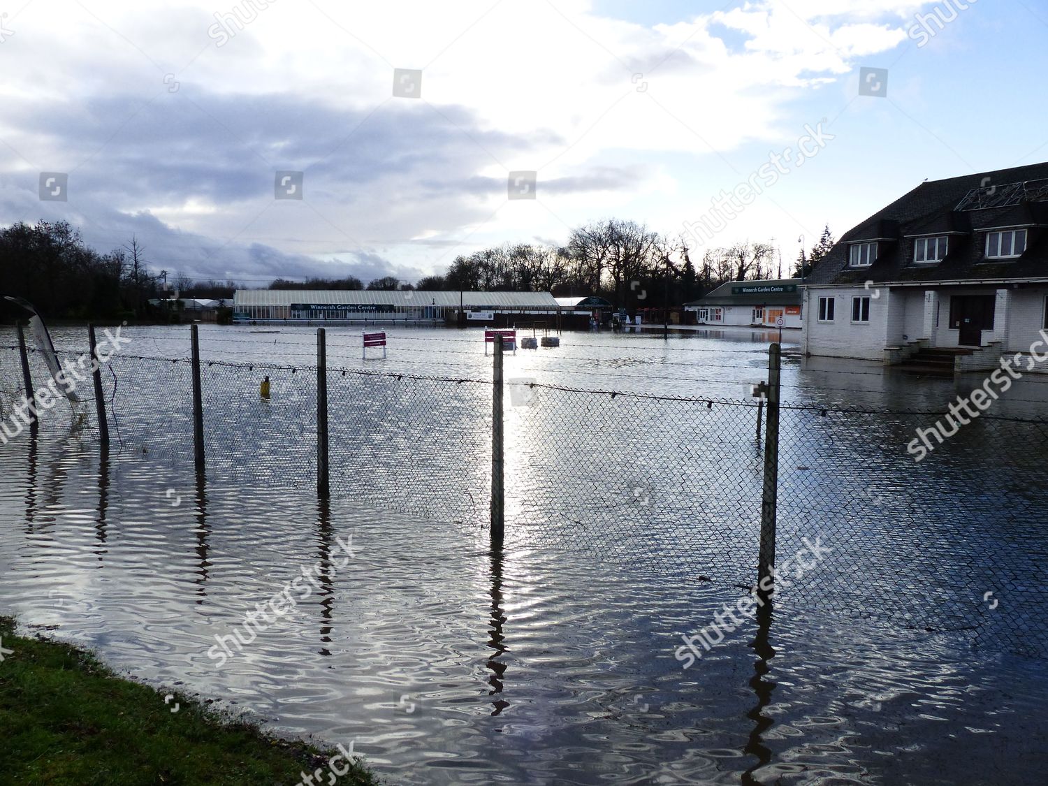 Flood Waters Winnersh Editorial Stock Photo - Stock Image | Shutterstock