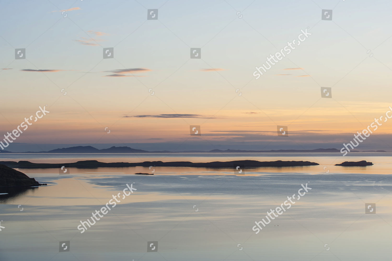 Evening Atmosphere Over Strait Little Minch Editorial Stock Photo ...