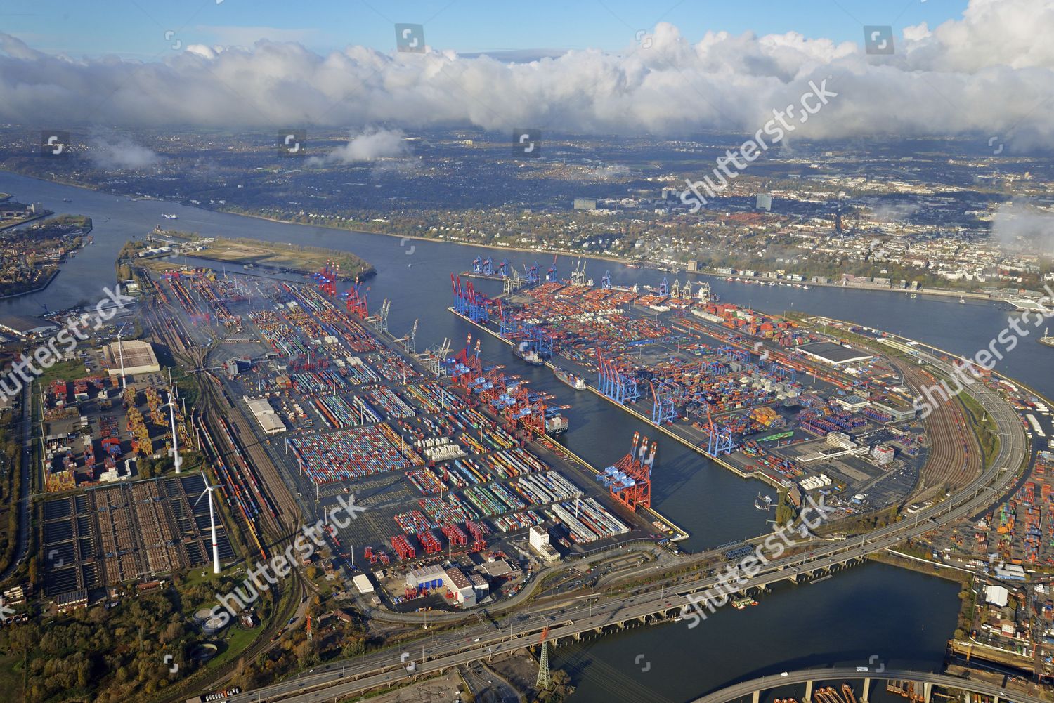 Eurogate Container Terminal Burchardkai Container Terminal Editorial ...