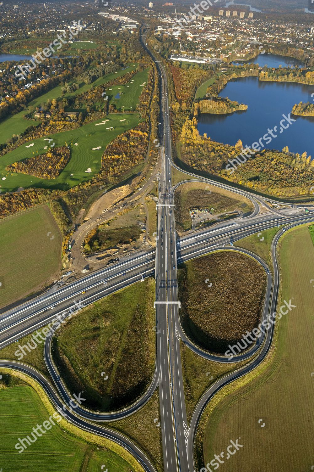 Junction A59 Motorway B288 Highway Aerial Editorial Stock Photo - Stock ...