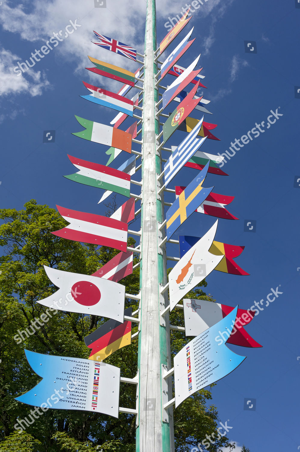 Maypole International Country Flags Steingaden Upper Editorial Stock ...