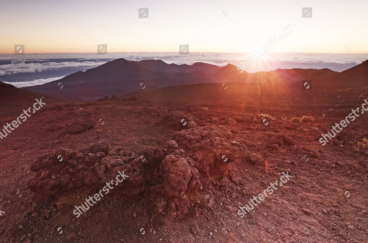 Sunrise Haleakala Volcano Haleakala National Park Editorial Stock Photo ...