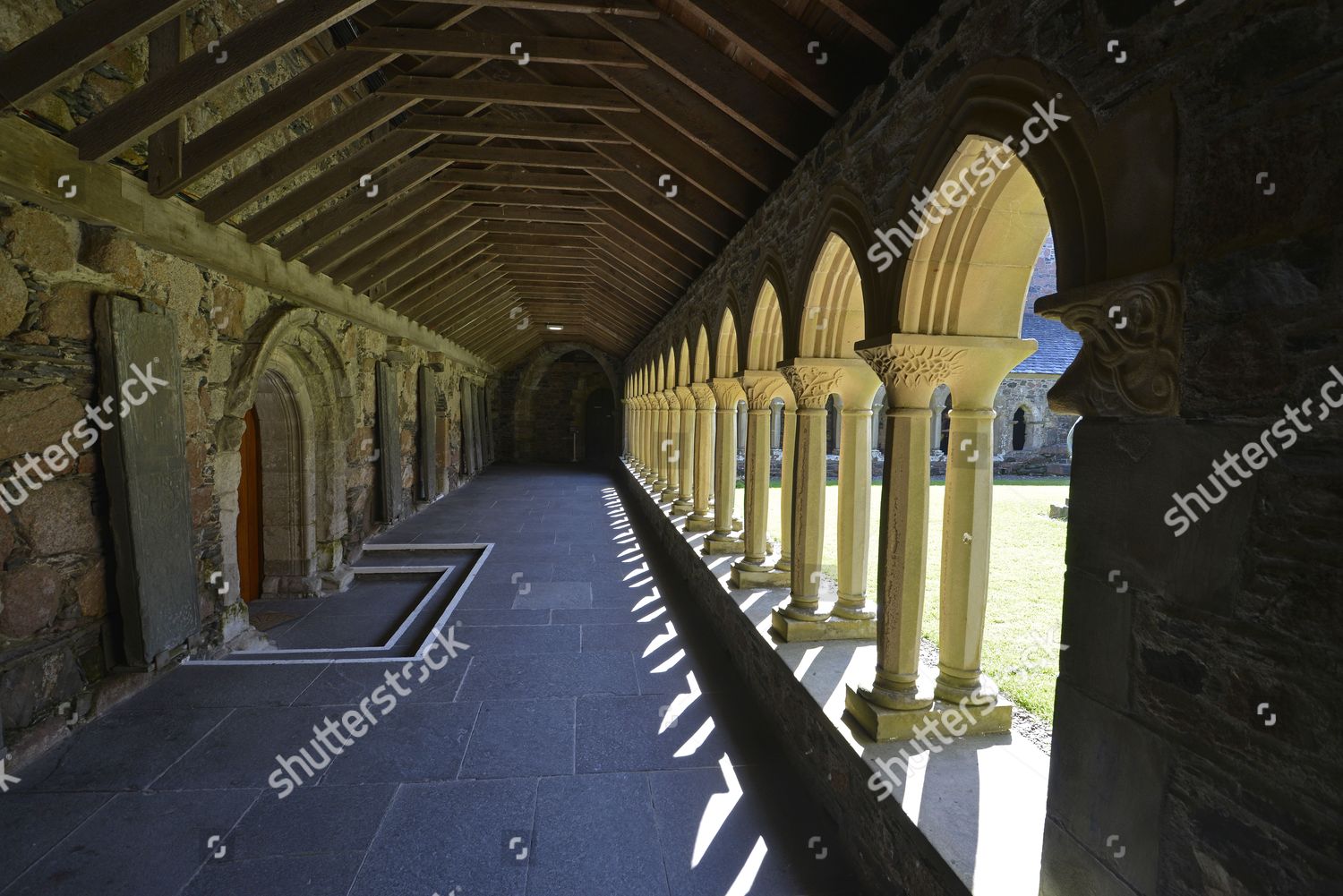 Cloister Christian Iona Abbey Iona Pilgrimage Editorial Stock Photo ...