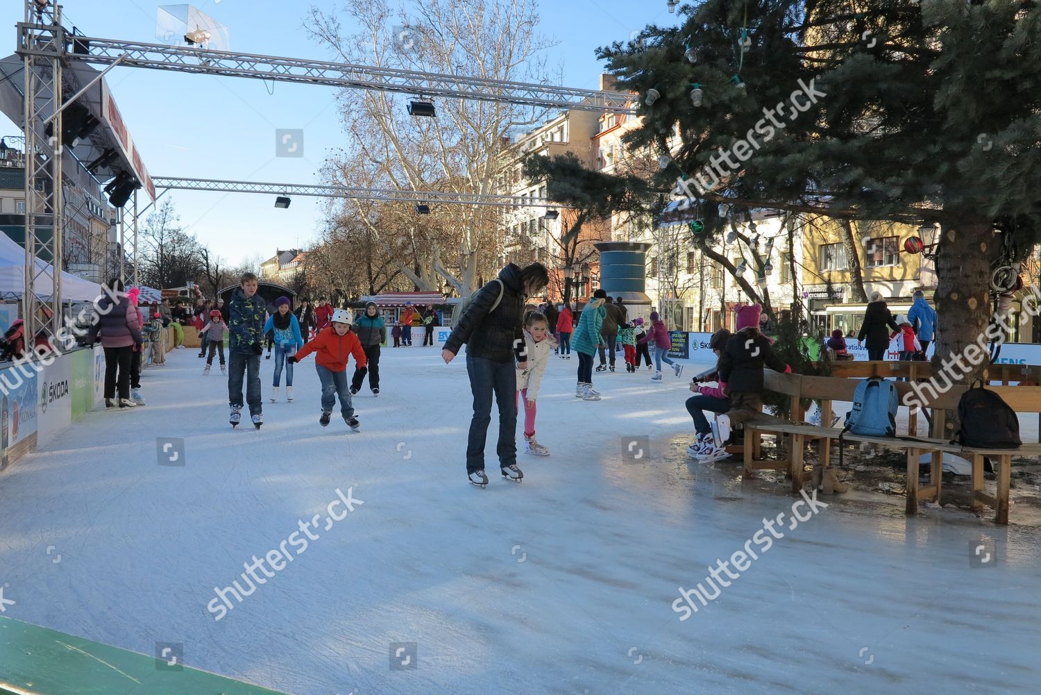 Ice Rink Front Opera House Old Editorial Stock Photo - Stock Image ...
