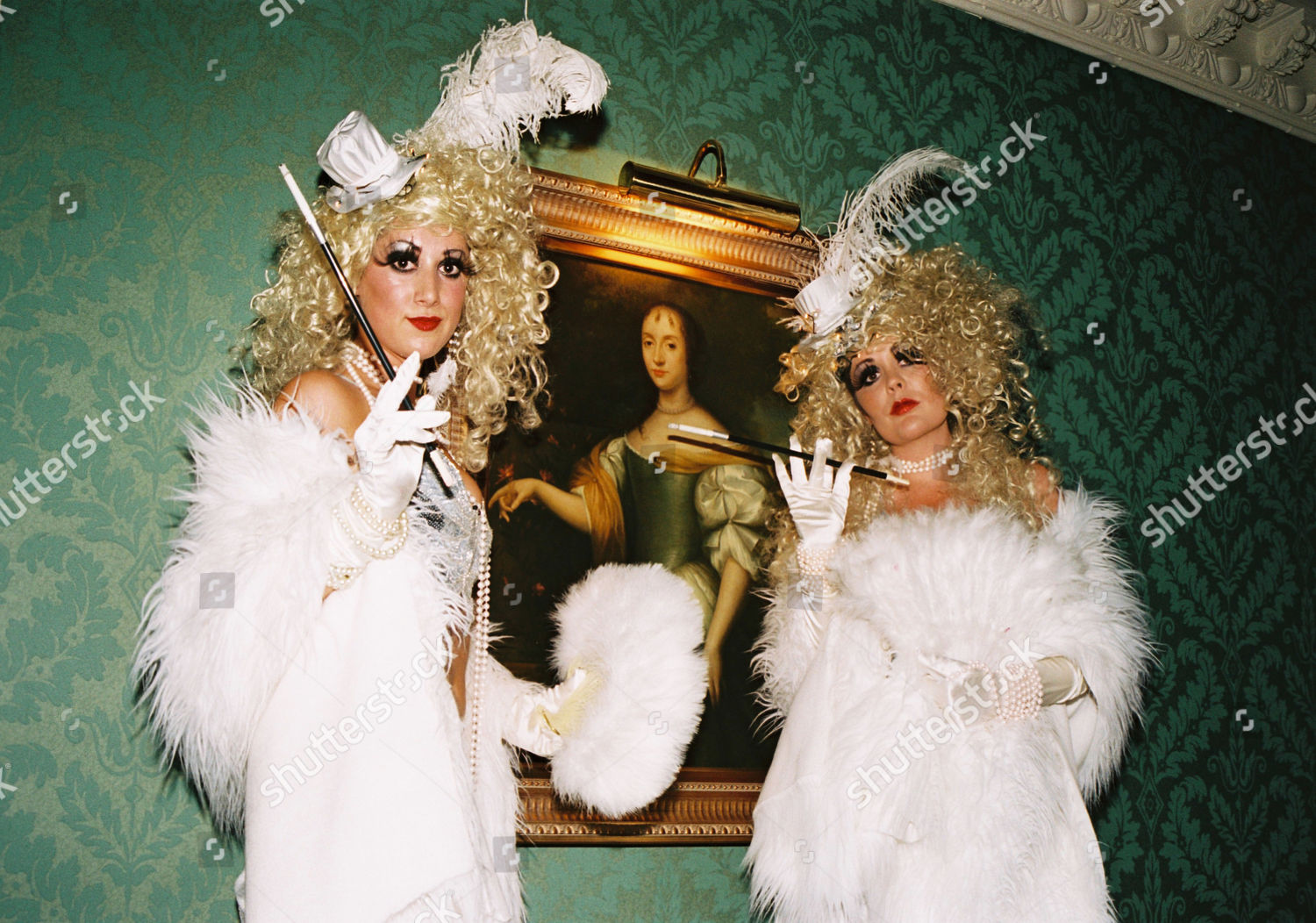 Two Identically Dressed Women Wearing White Editorial Stock Photo ...