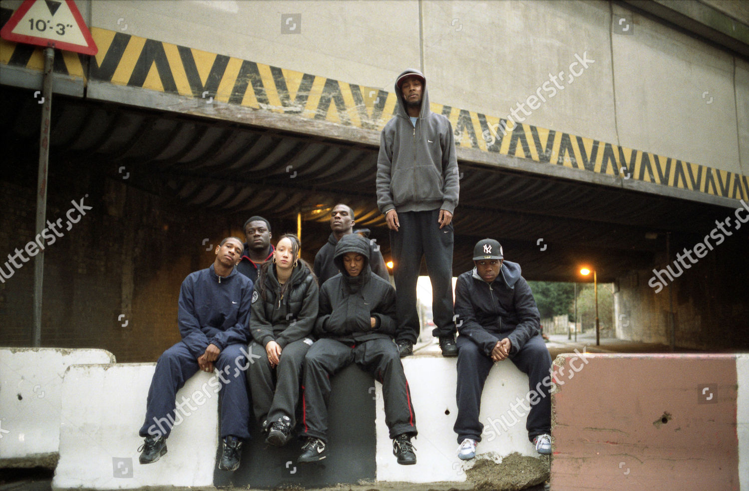 Black Street Gang Posing Hoodies Front Editorial Stock Photo - Stock Image | Shutterstock
