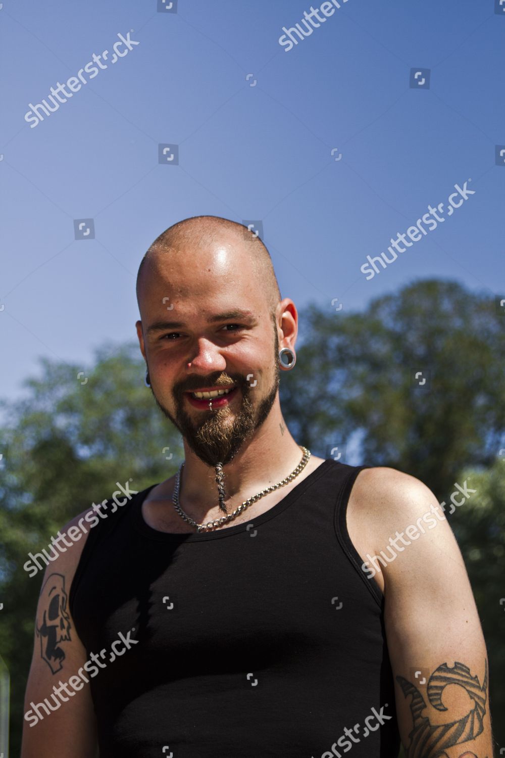 Male Shaved Head Goatee Beard Helsinki Editorial Stock Photo - Stock ...
