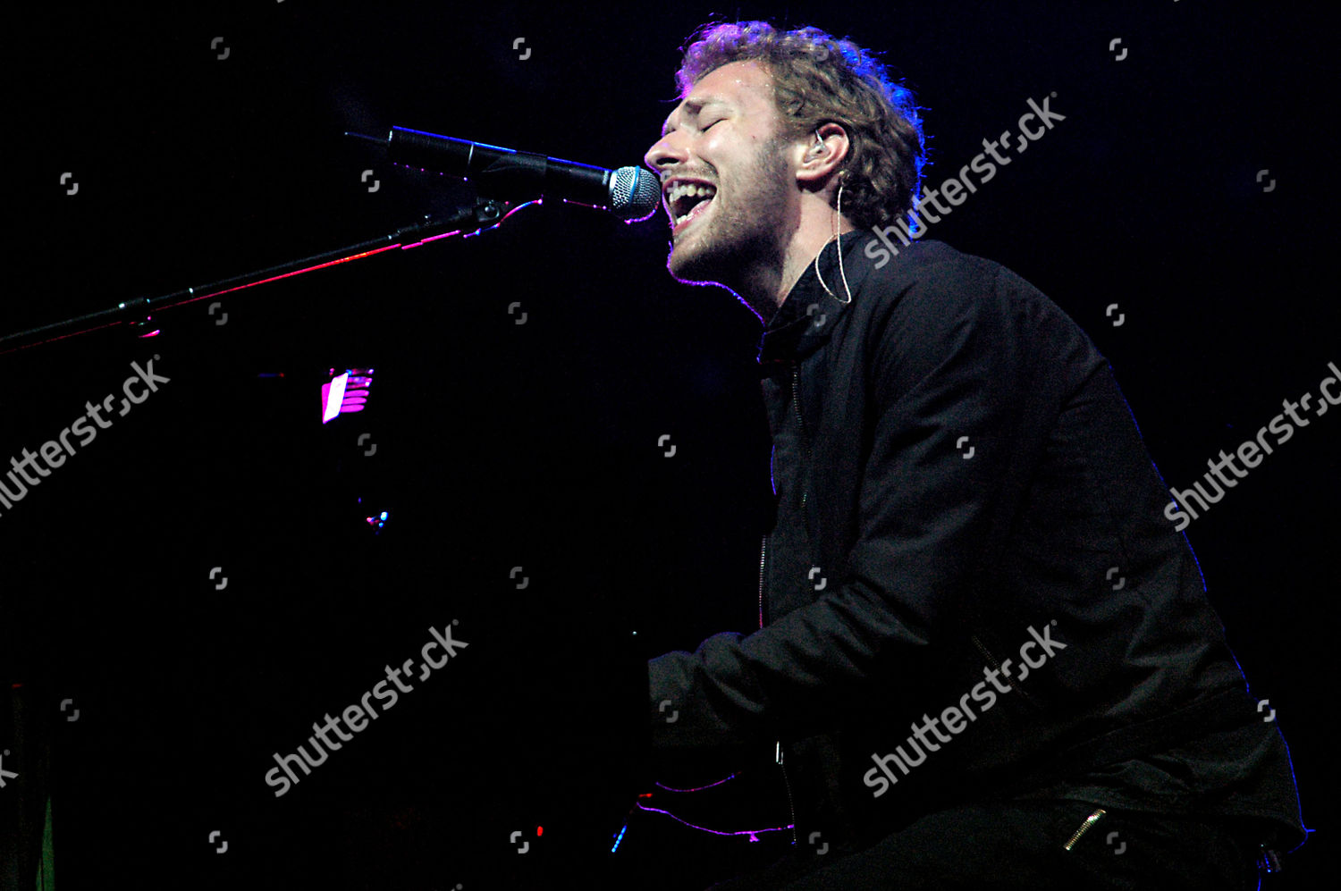 Coldplays Chris Martin On Piano Glastonbury Editorial Stock Photo ...