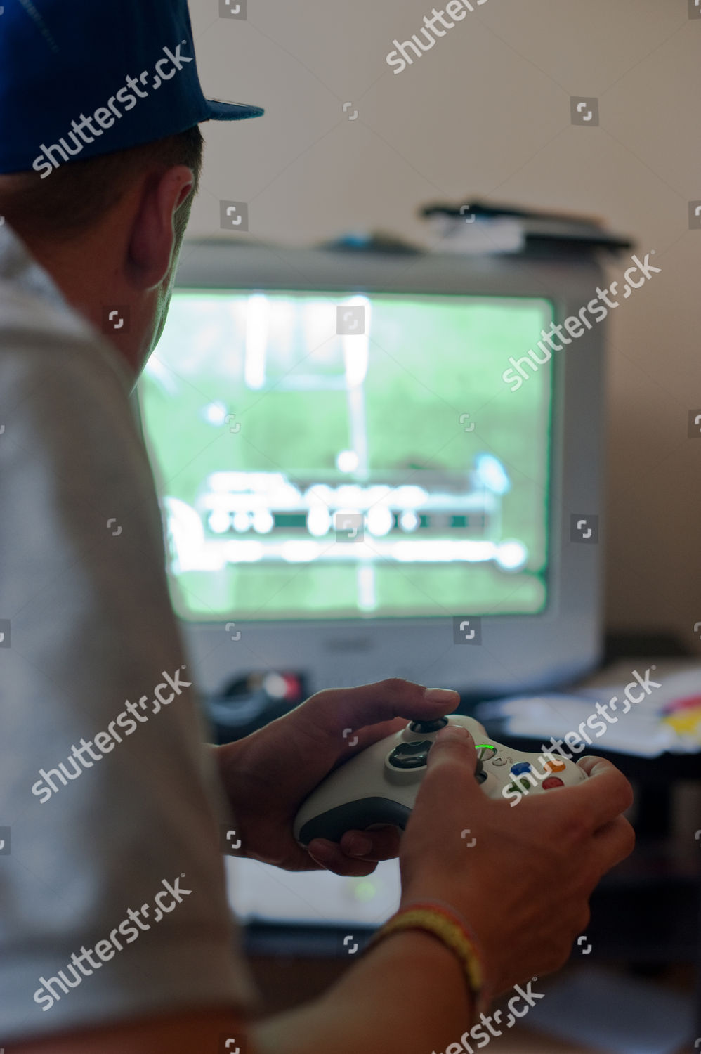 Young Guy Playing Video Game Screen Editorial Stock Photo - Stock Image ...