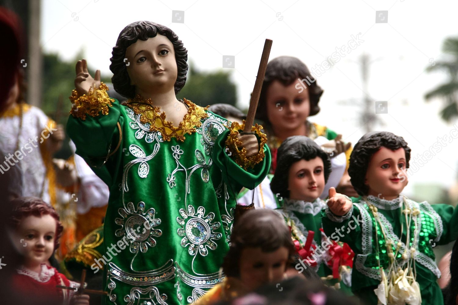 Santo Nino Statues Adorned Different Coloured Editorial Stock Photo ...