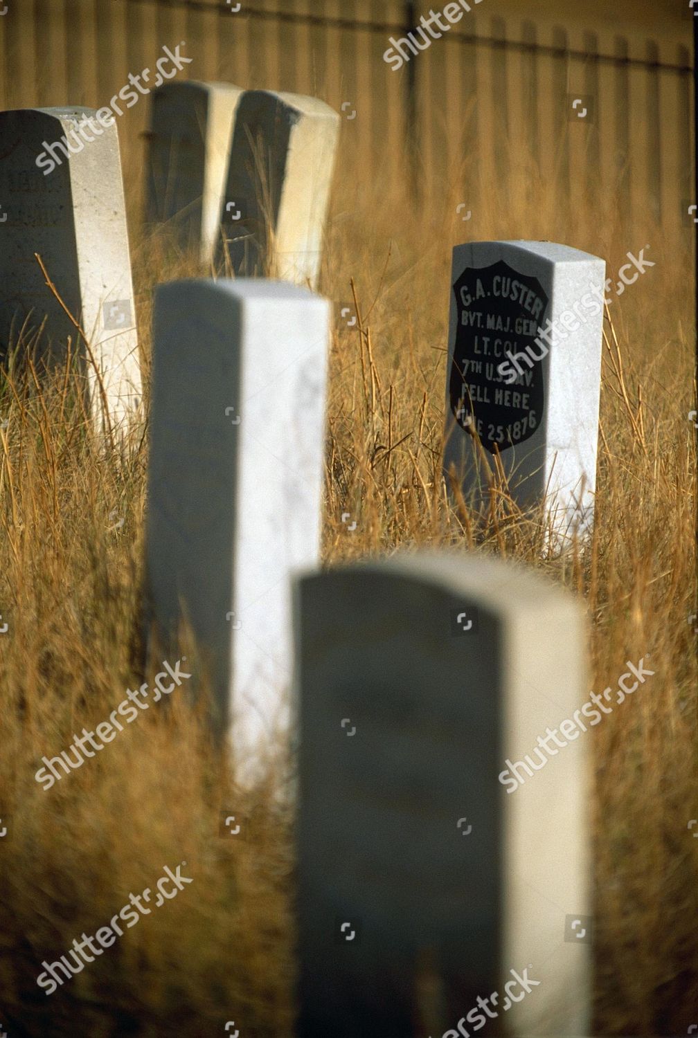General Custers Gravestone Custer National Cemetery Editorial Stock ...
