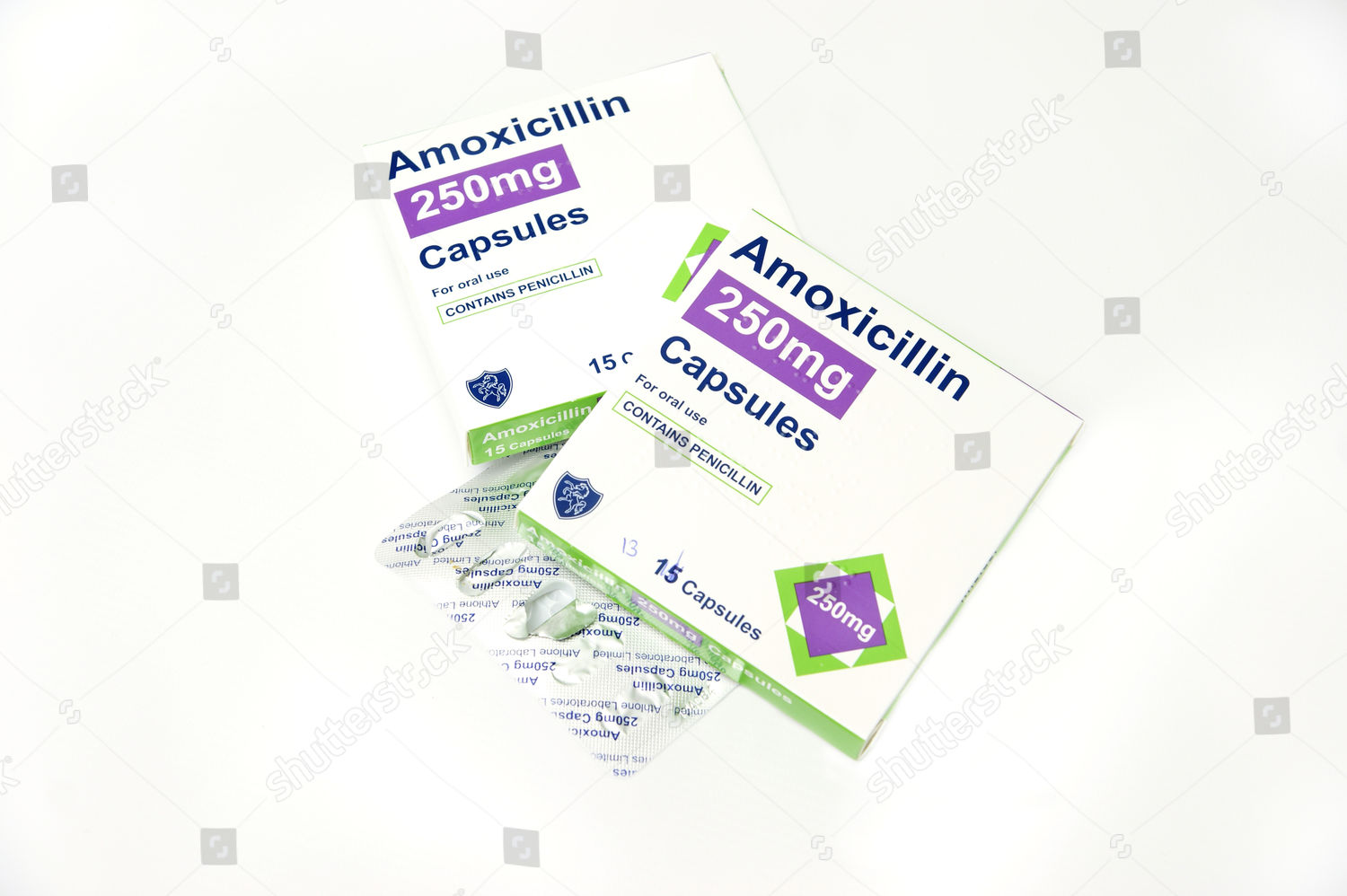 Boxes Amoxicillin Capsules Antibiotics Containing Penicillin Editorial ...
