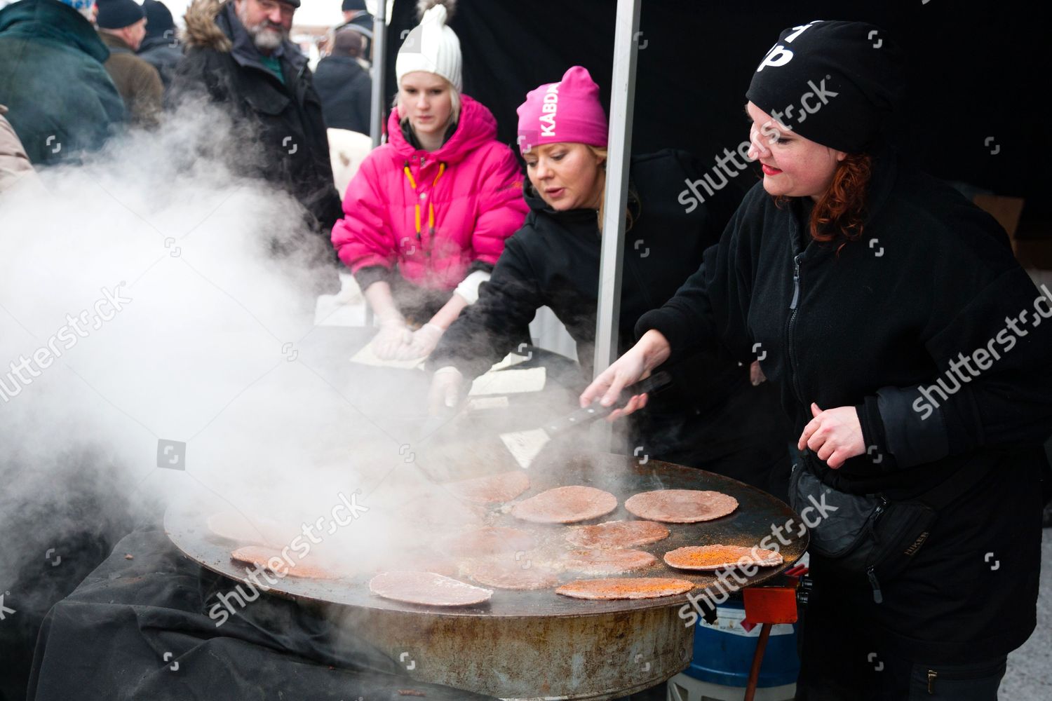 Reindeer Burgers Being Made Editorial Stock Photo - Stock Image ...
