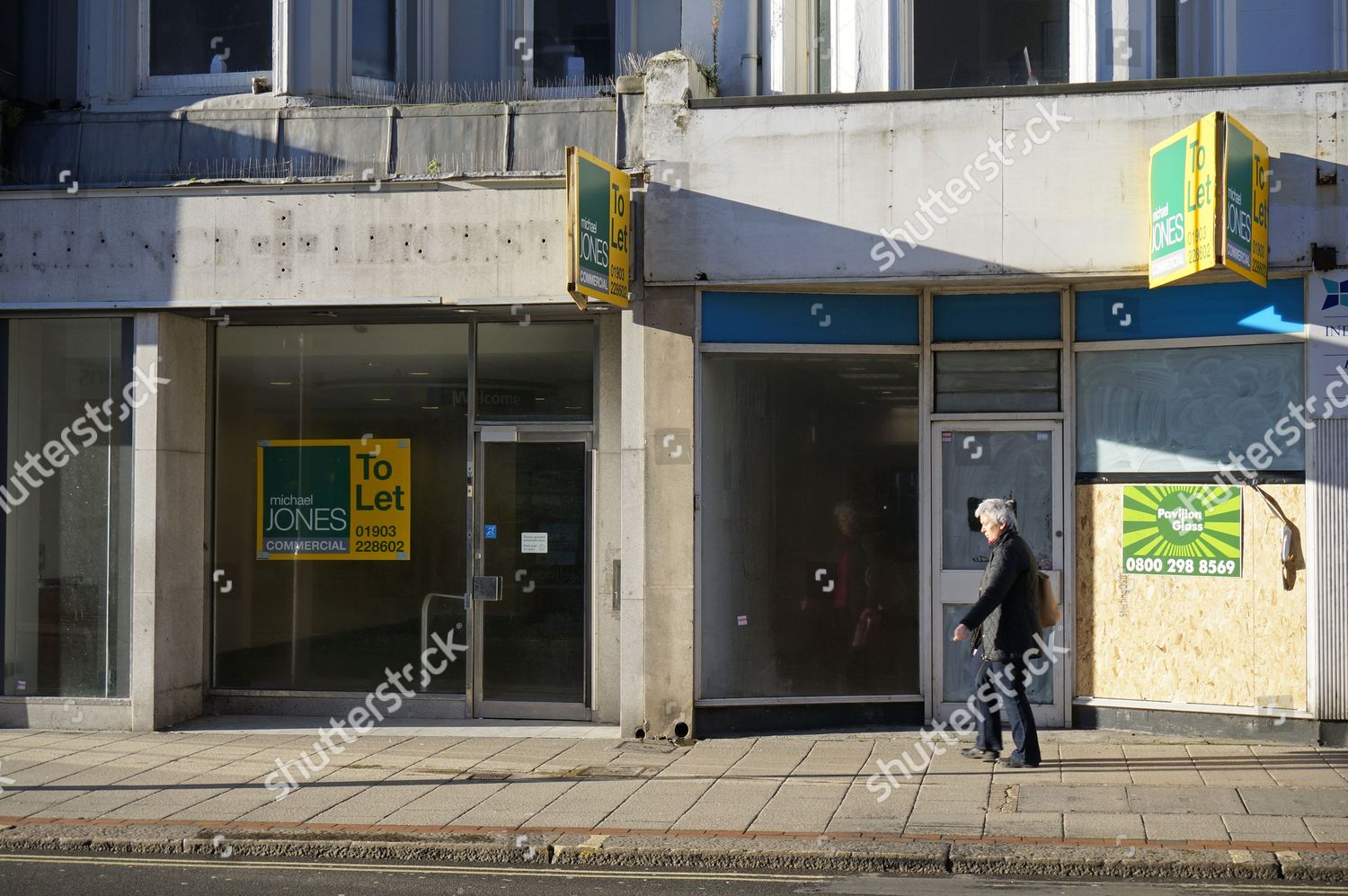 Unoccupied Empty Shop Units High Street Editorial Stock Photo - Stock ...