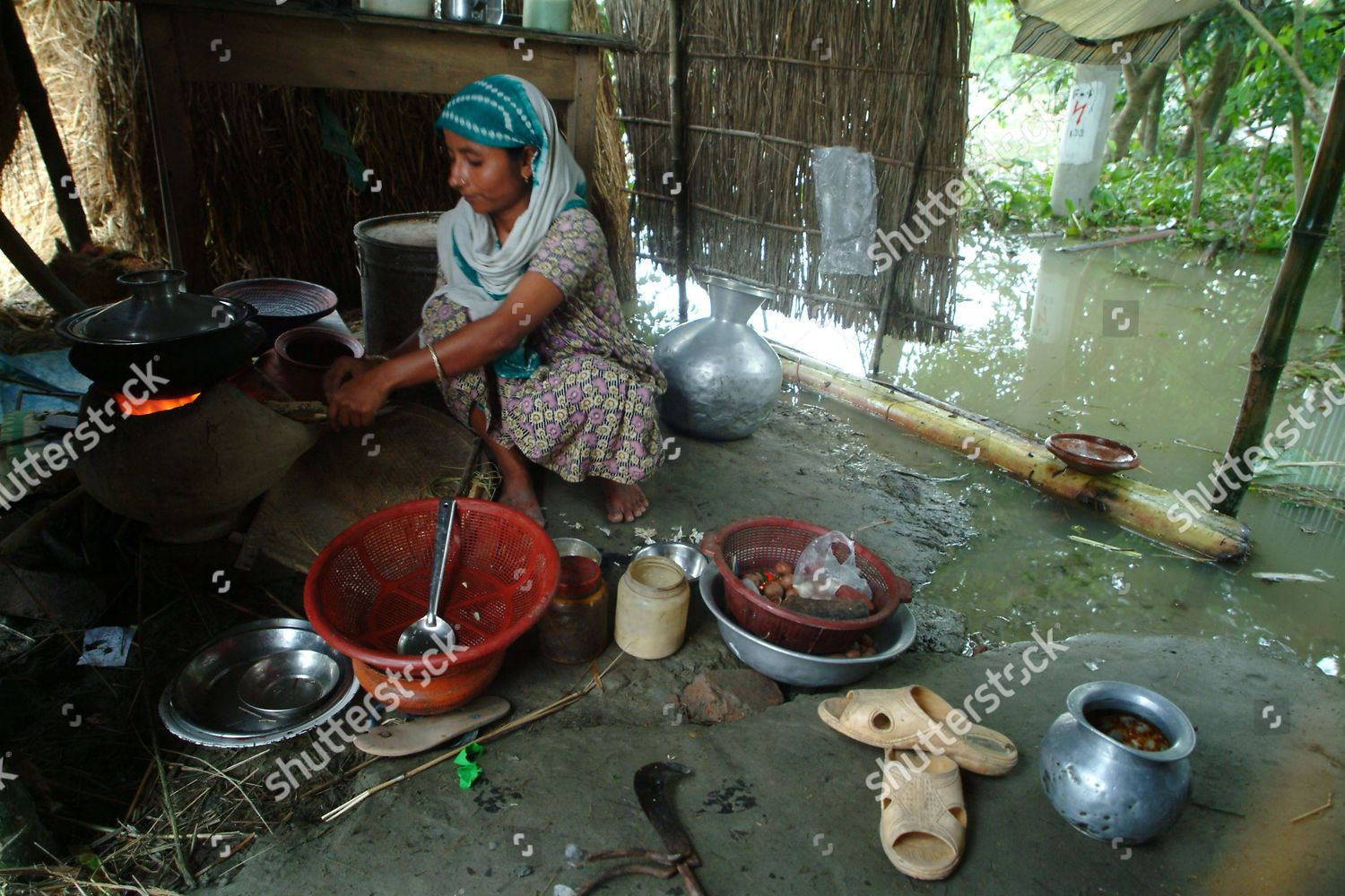 Rural Women Cooking On Earthen Oven Editorial Stock Photo - Stock Image ...