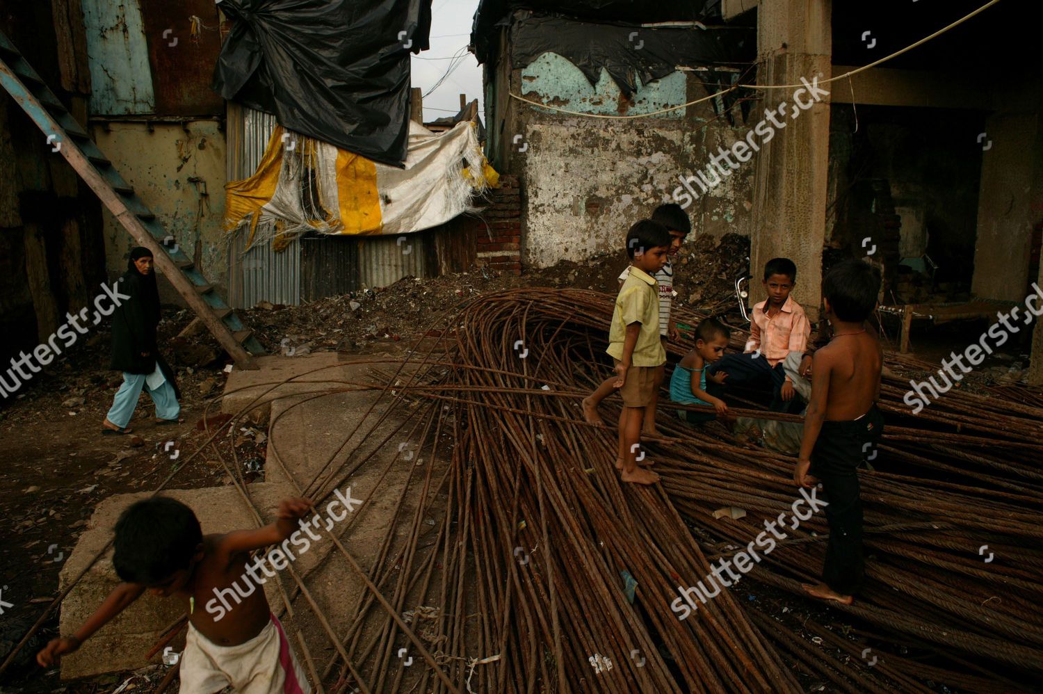 Children Play Building Construction Site Dharavi Editorial Stock Photo ...