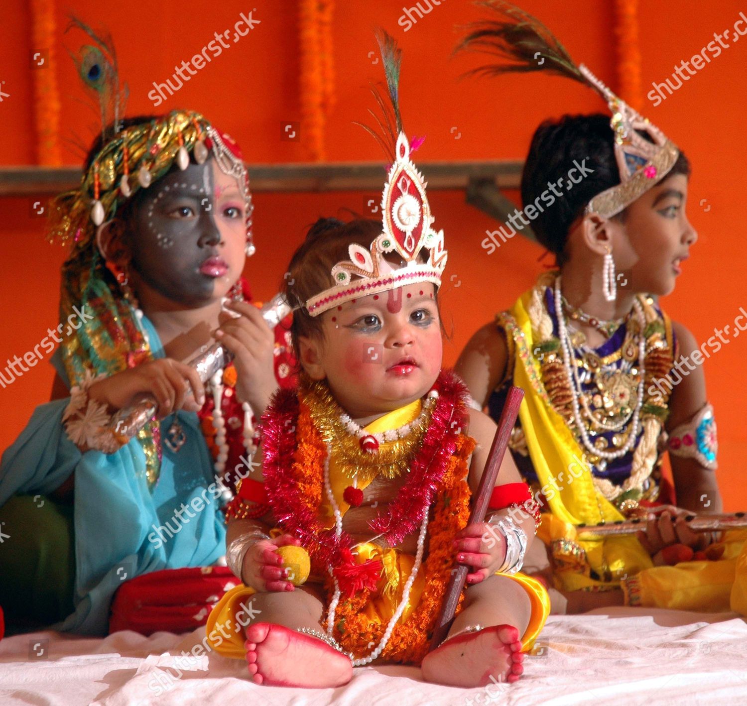 Assamese Children Dressed Like Lord Krishna Editorial Stock Photo ...