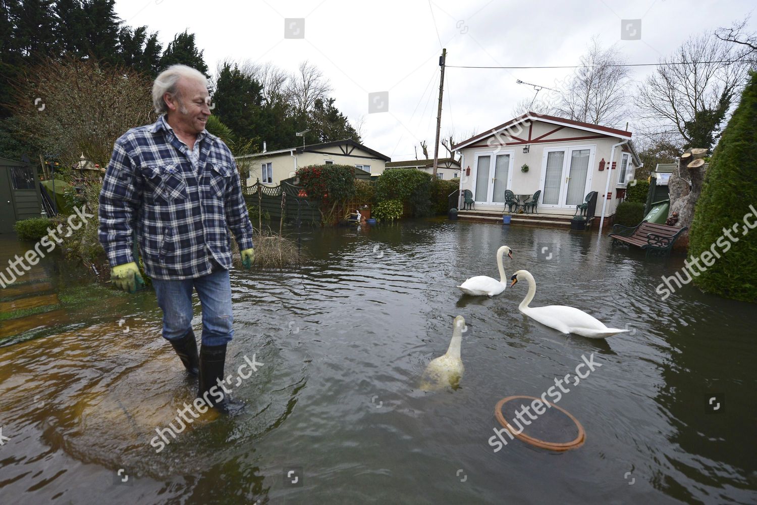 Flooding Fordbridge Caravan Park Editorial Stock Photo - Stock Image ...