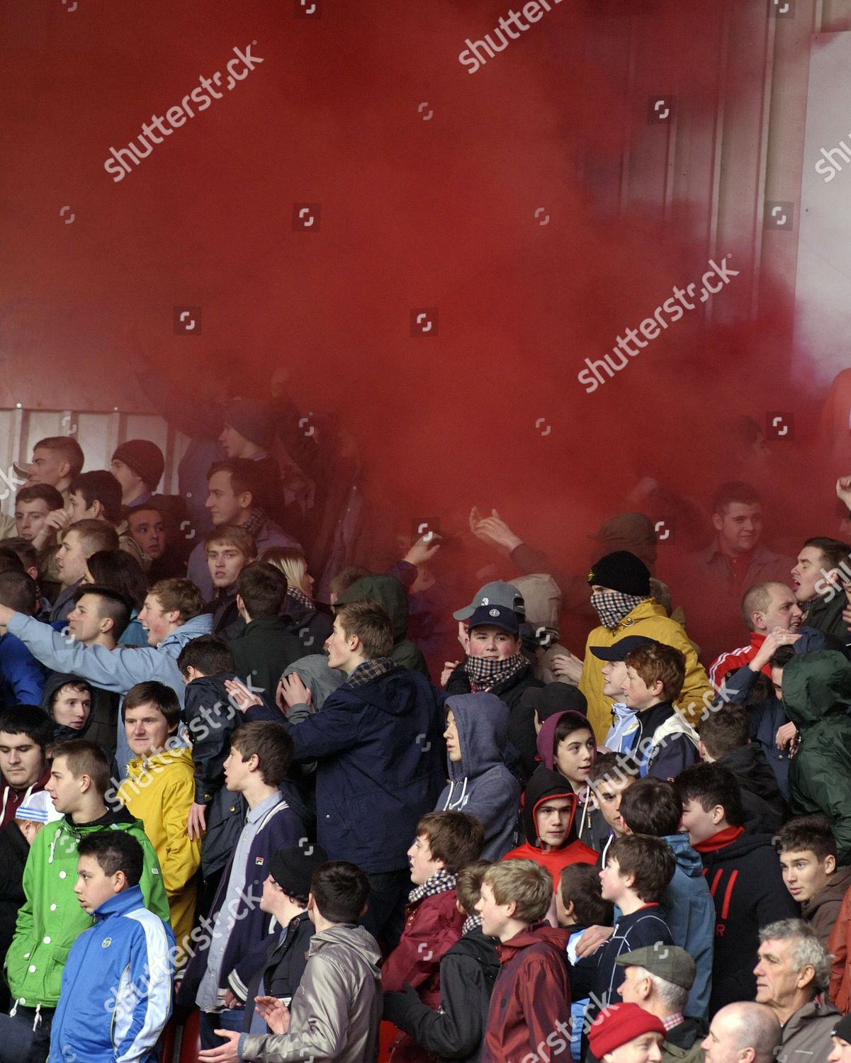 Barnsley Fans Set Red Flare Just Editorial Stock Photo - Stock Image ...