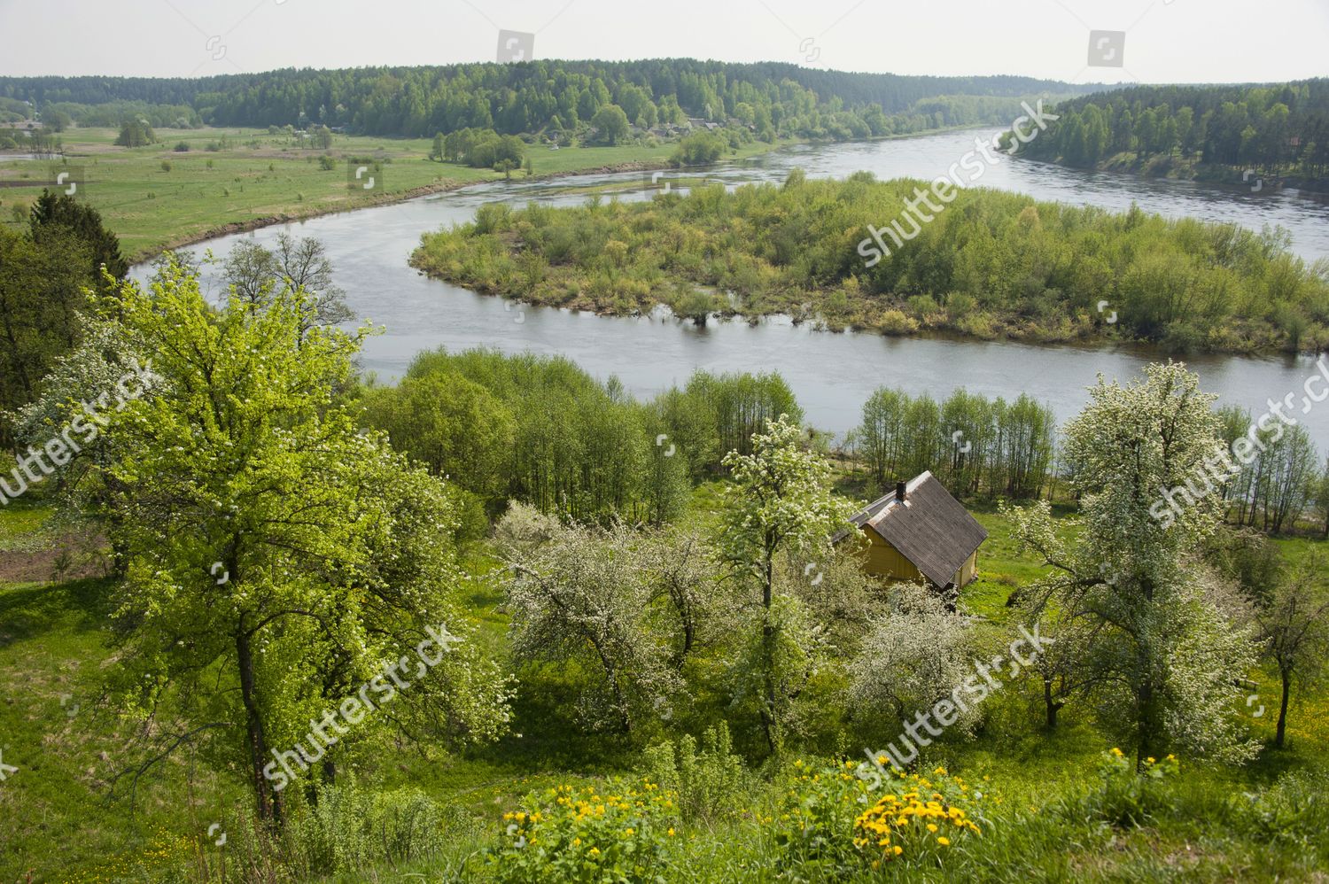 View Mound Nemunas River Merkine Lithuania Editorial Stock Photo ...