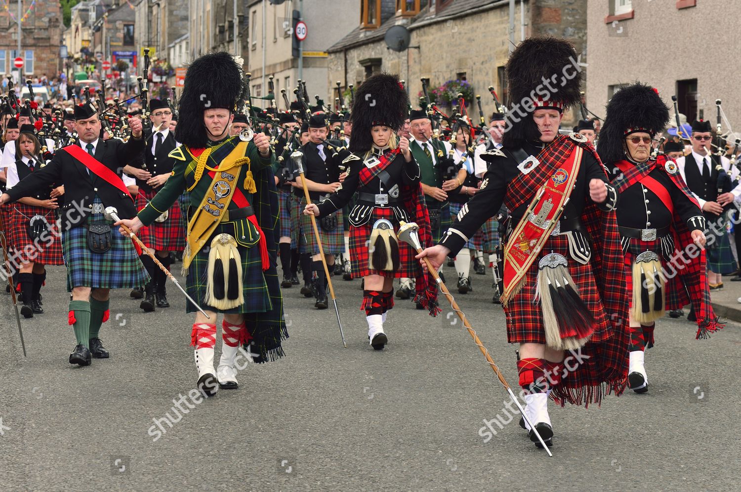 Pipe Majors Various Pipe Bands Leading Editorial Stock Photo - Stock ...