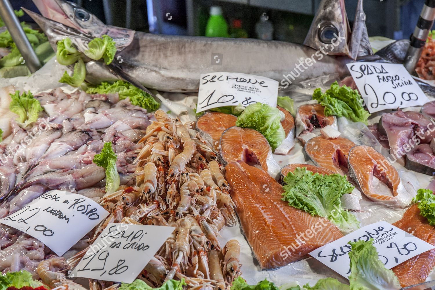 Fish Prawns Market Stall Fish Market Editorial Stock Photo - Stock ...