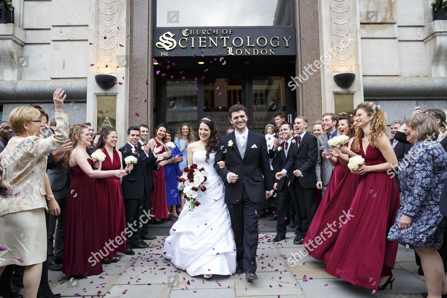 Louisa Hodkin Alessandro Calcioli Leave Church Editorial Stock Photo ...