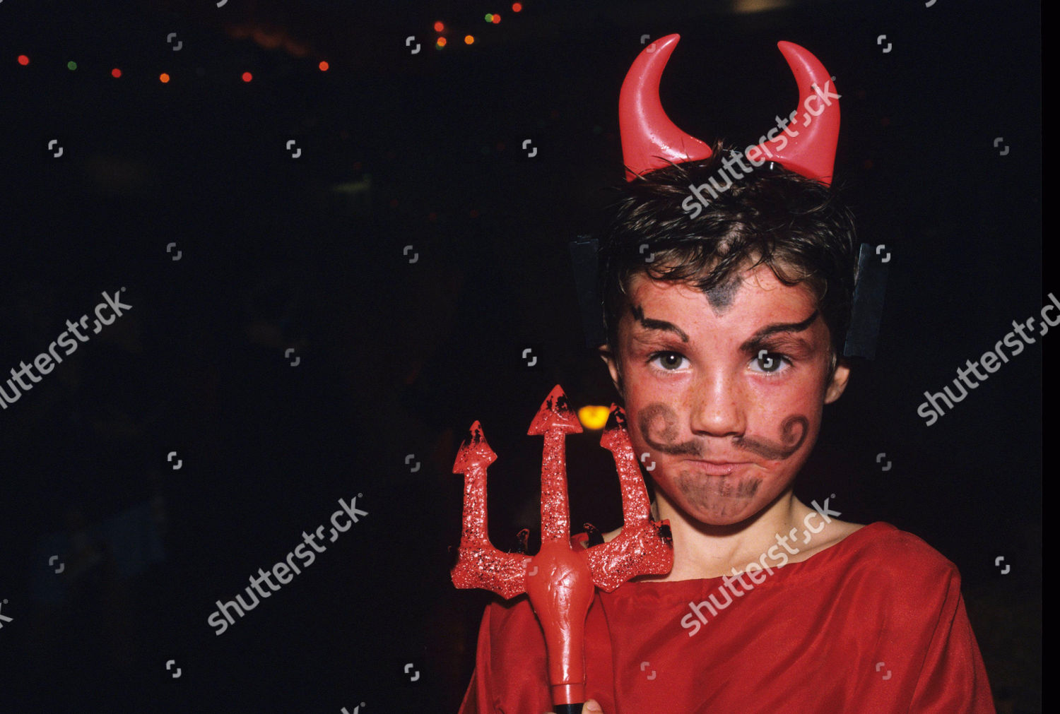 Model Released Child Dressed Devil Costume Editorial Stock Photo ...
