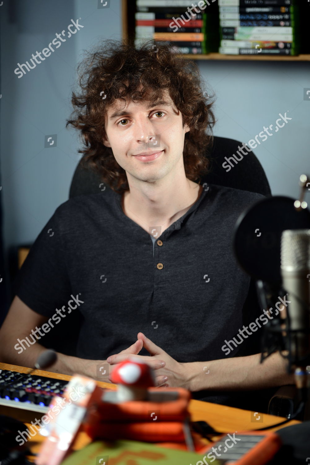 Joseph Garrett Front His Computer Recording Editorial Stock Photo ...
