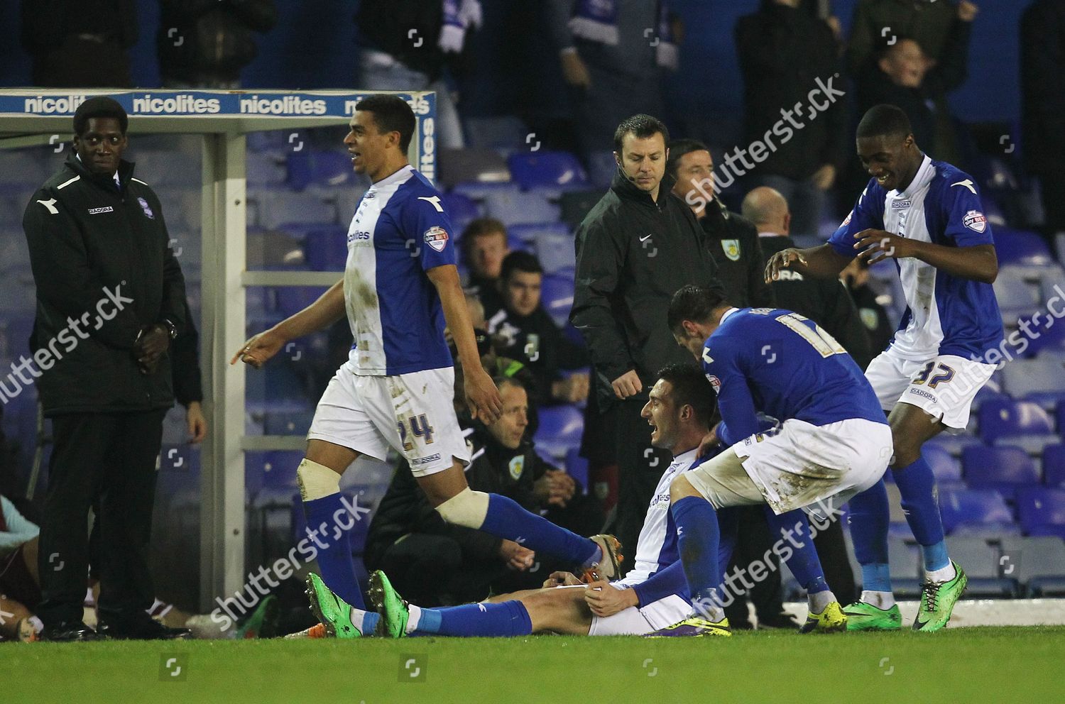Federico Macheda Birmingham City Celebrates Scoring Editorial Stock ...