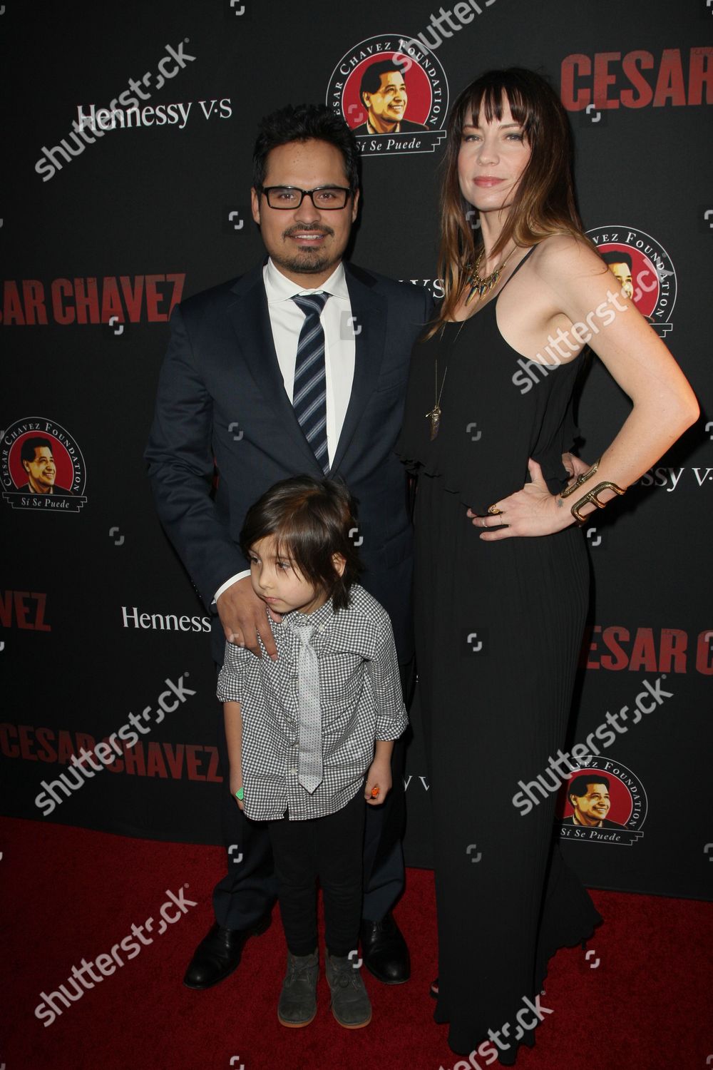 Michael Pena Brie Shaffer Son Roman Editorial Stock Photo - Stock Image ...