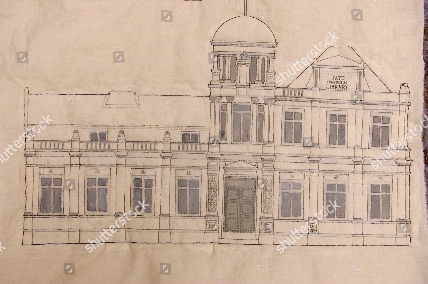 Streatham Library Quilt Panel Editorial Stock Photo - Stock Image ...