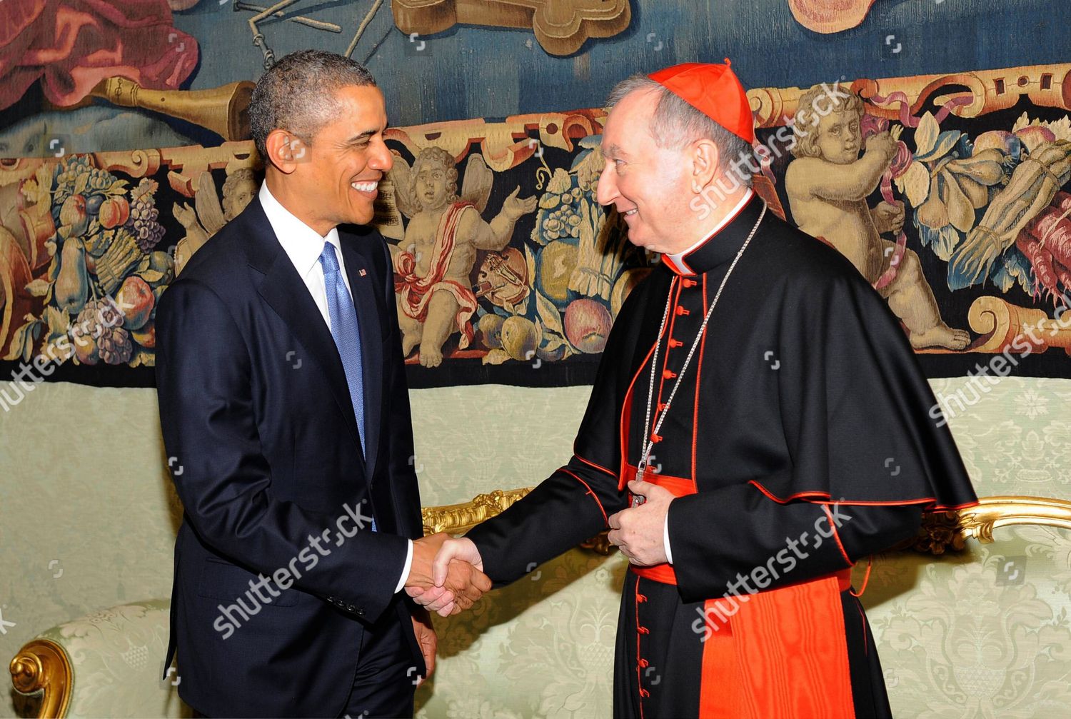 Barack Obama Cardinal Pietro Parolin Editorial Stock Photo - Stock ...
