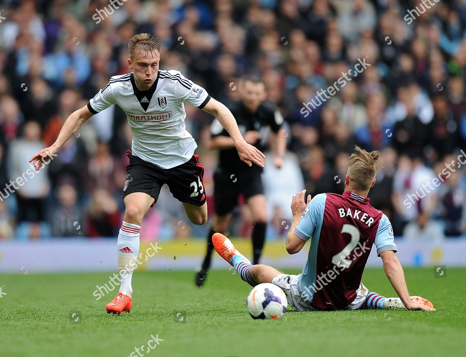 Cauley Woodrow Fulham Nathan Baker Aston Editorial Stock Photo - Stock ...