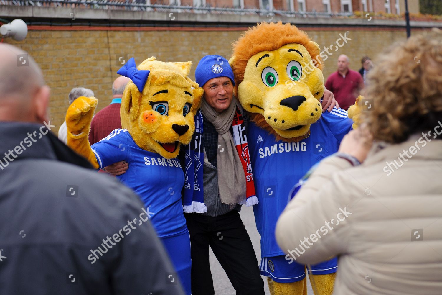 Fan Poses Two Chelsea Mascots Editorial Stock Photo - Stock Image ...
