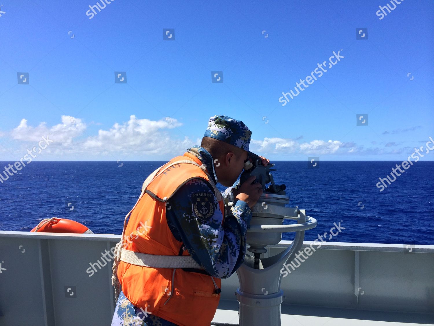 Sailor Aboard Chinese Navys Amphibious Landing Editorial Stock Photo ...