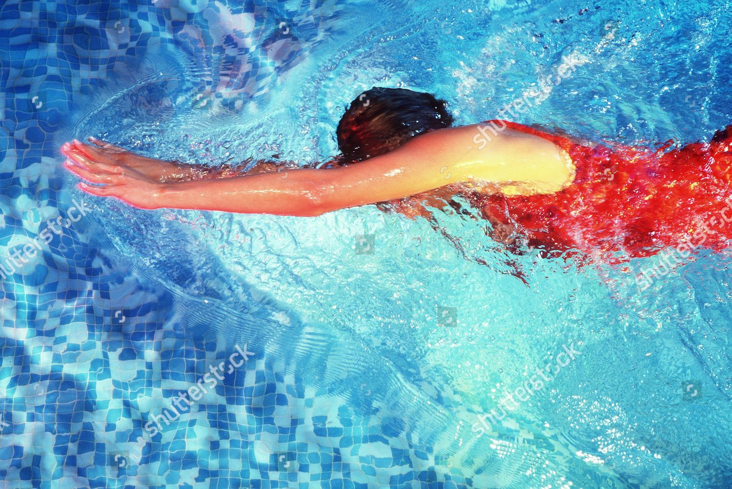Woman Swimming Through Water Model Released Editorial Stock Photo ...