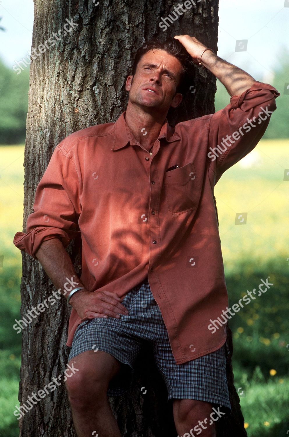 Man Resting Against Tree Model Released Editorial Stock Photo - Stock ...