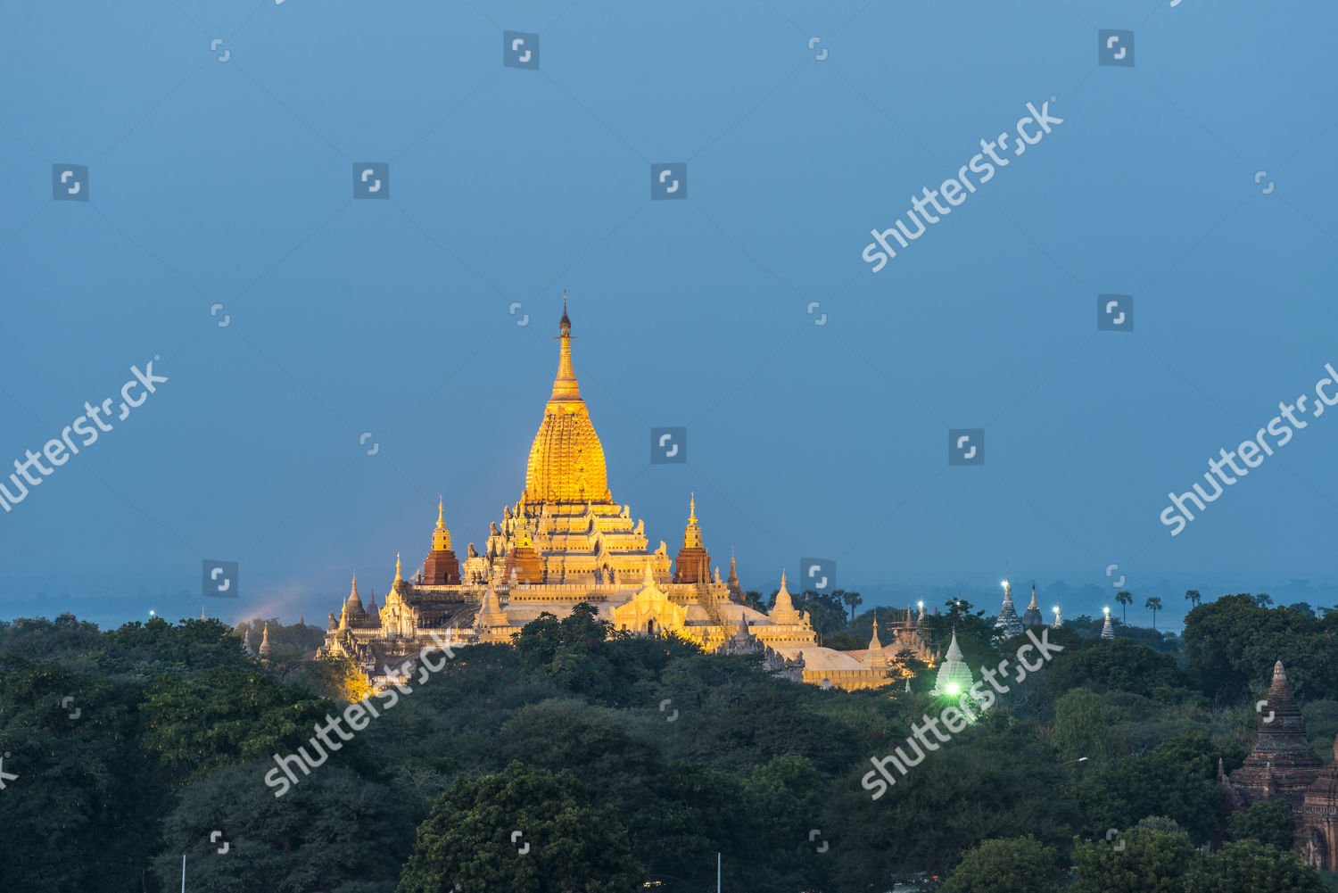 Ananda Temple Gilded Tower Structure Shikhara Editorial Stock Photo ...