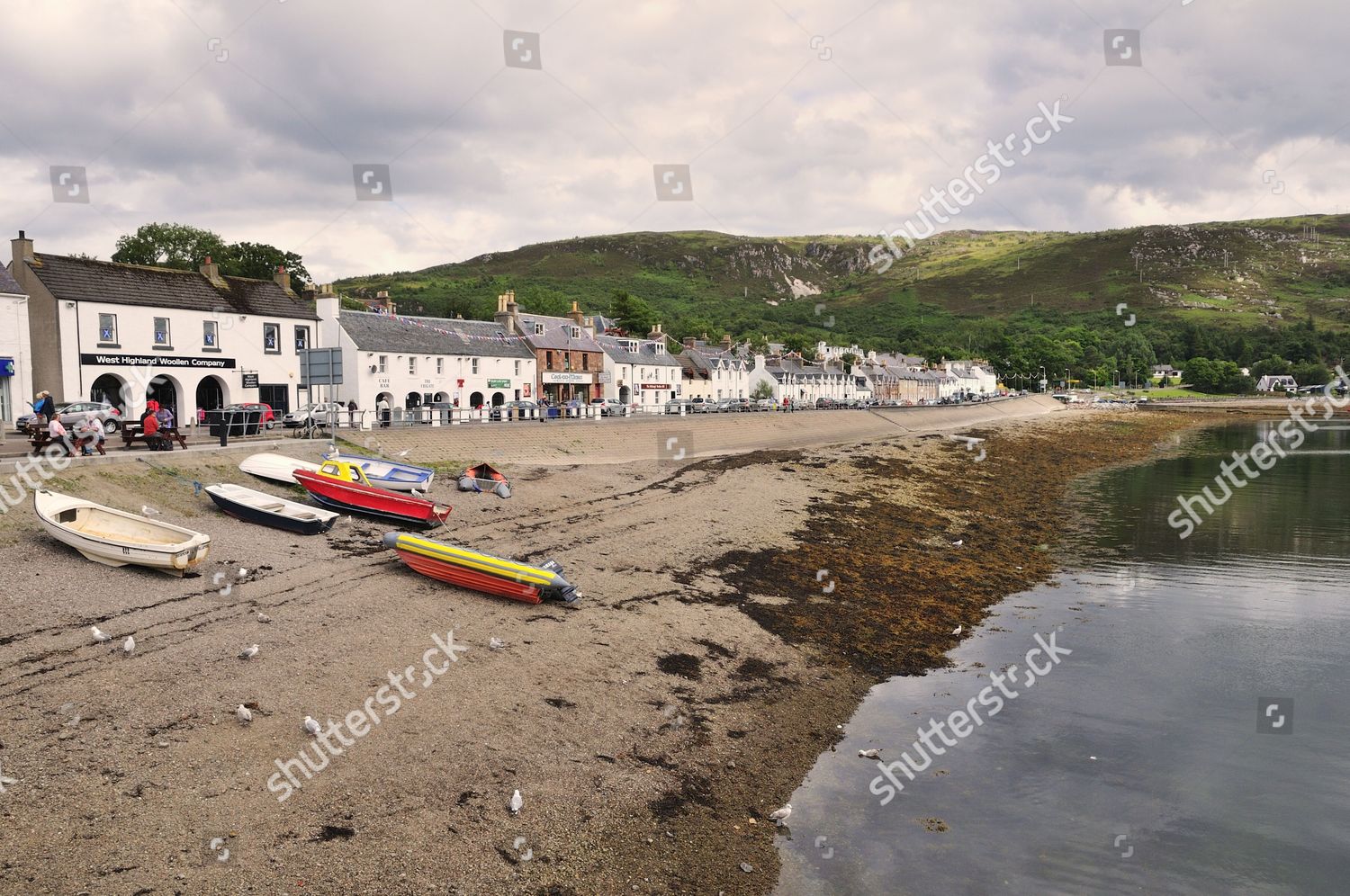 Boats On Beach Shore Street Ullapool Editorial Stock Photo - Stock ...