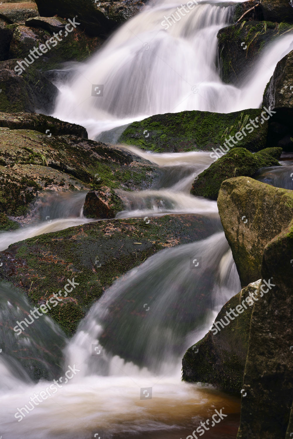 Upper Bodefall Waterfall Mountain Stream Bode Editorial Stock Photo ...