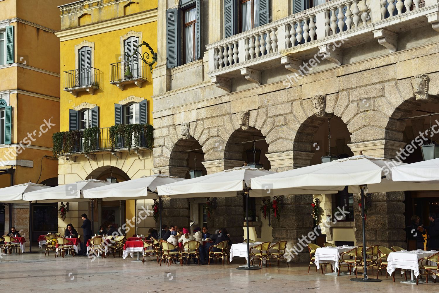 Cafes On Liston Square Piazza Bra Editorial Stock Photo - Stock Image ...