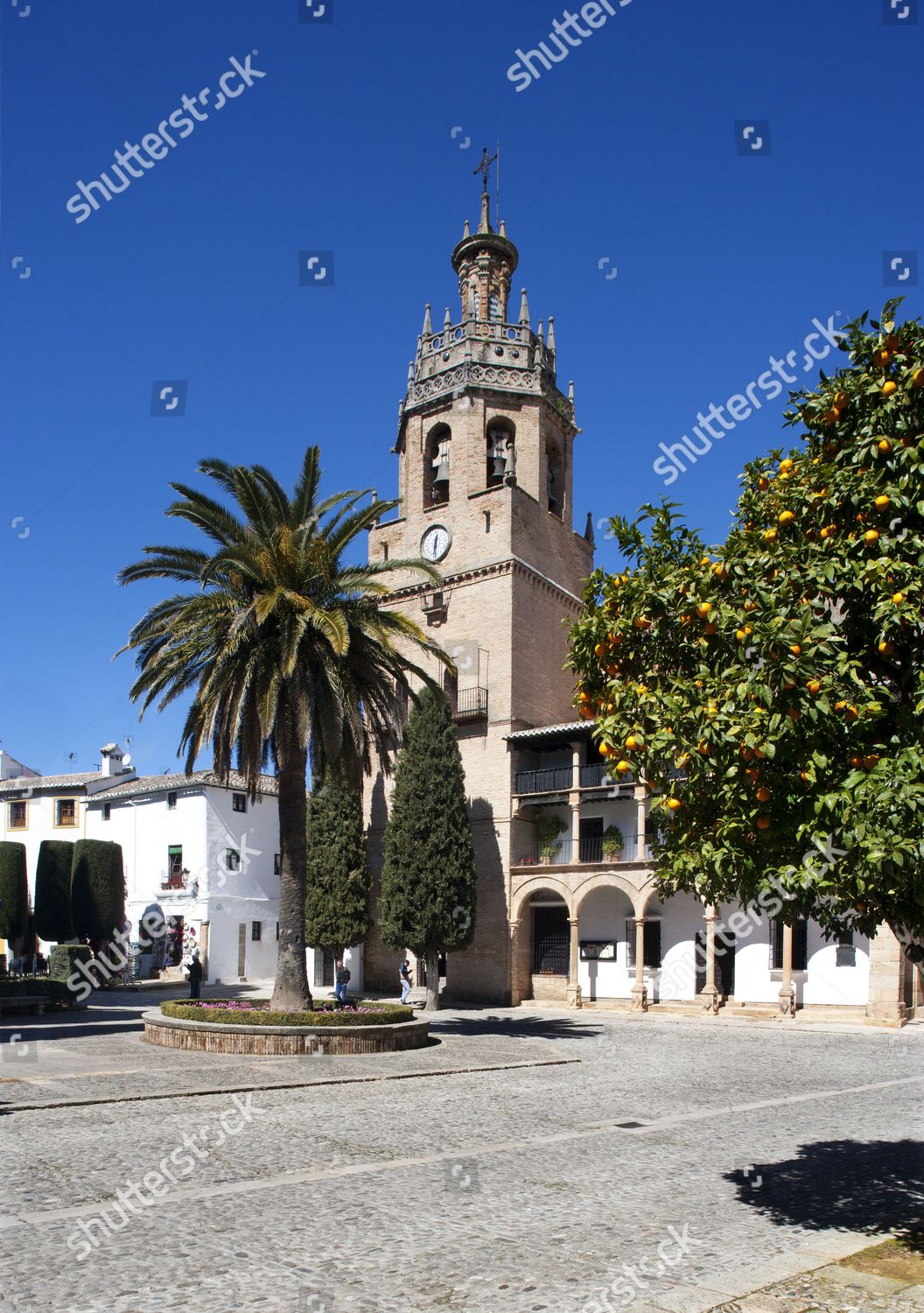 Church Santa Maria La Mayor Plaza Editorial Stock Photo - Stock Image ...